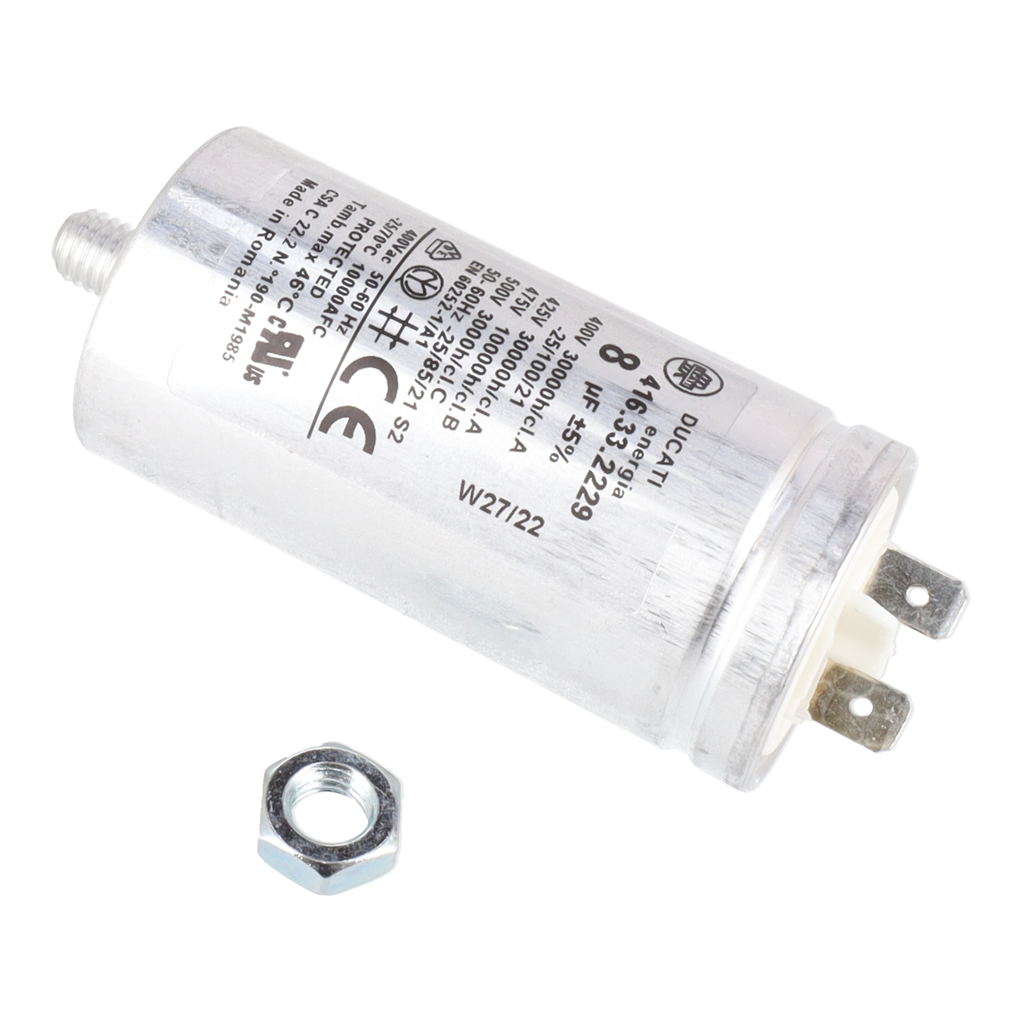Indesit Tumble Dryer Capacitor 8Uf - Part Number C00194453